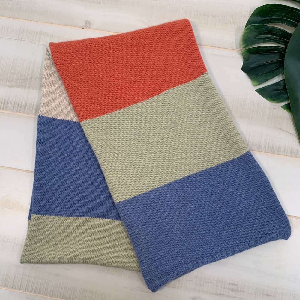 Geneva Colorblock 100% Cashmere Scarf - Gem